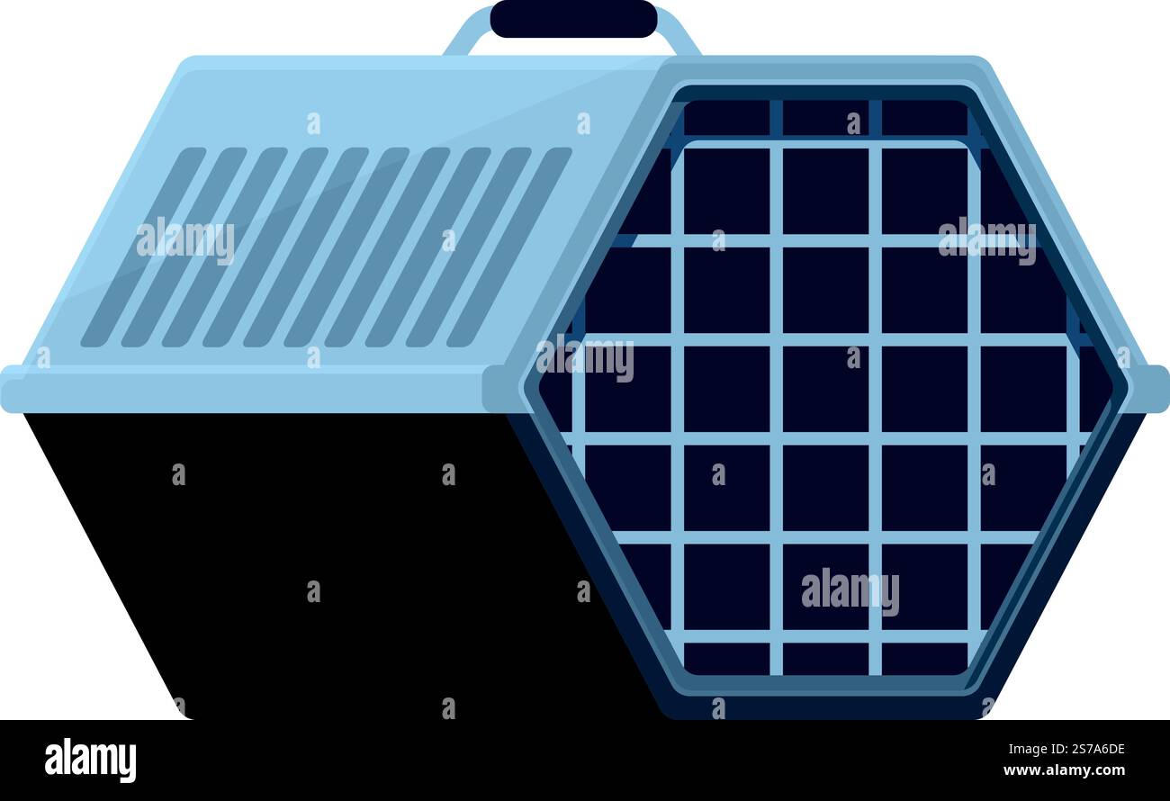 Cage box icon cartoon vector. Pet box. Animal bag. Cage box icon ...