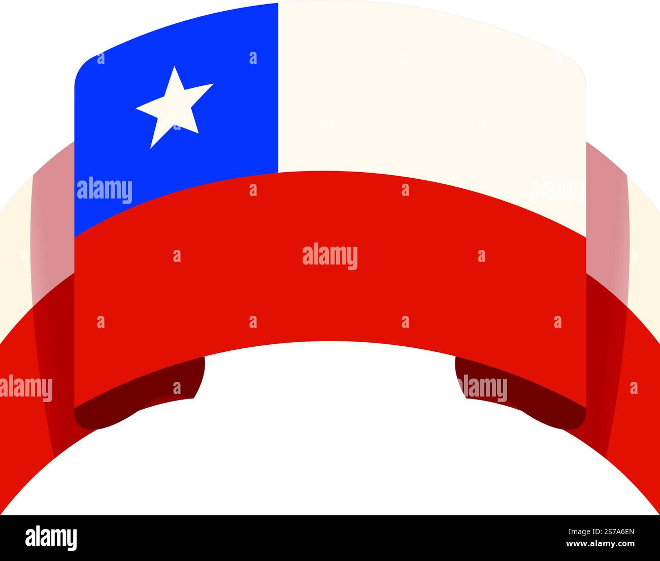 Chile flag card icon cartoon vector. National travel. Modern holiday ...