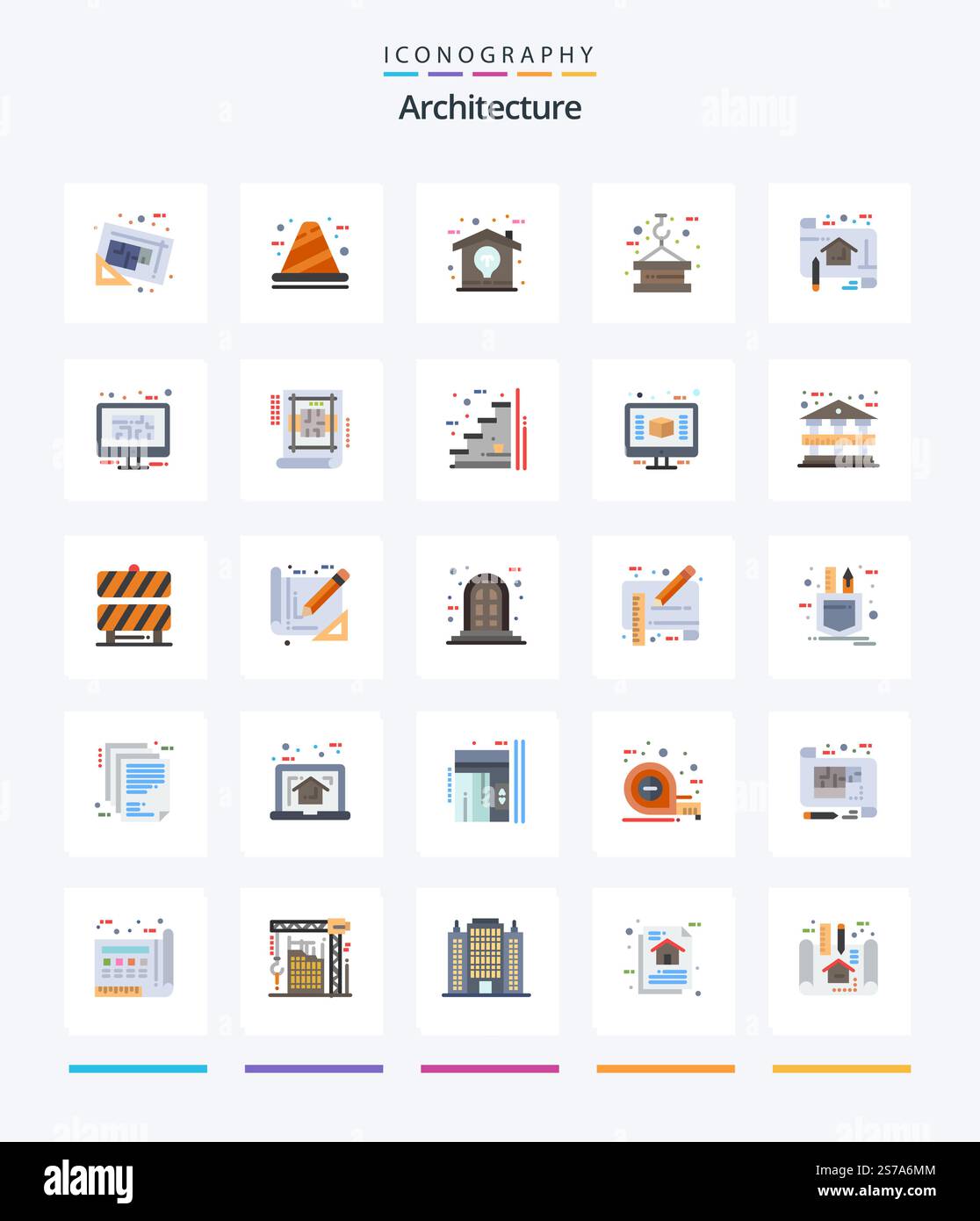 Creative Architecture 25 Flat icon pack Such As rope. hook ...