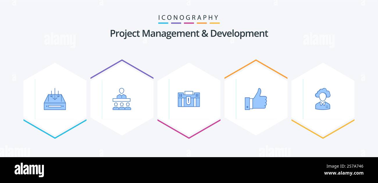 Project Management And Development 25 Blue icon pack including ...