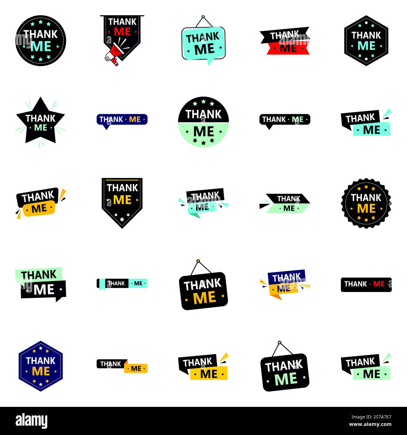25 Unique Thank Me Banners to Show Your Appreciation Stock Vector Image & Art - Alamy