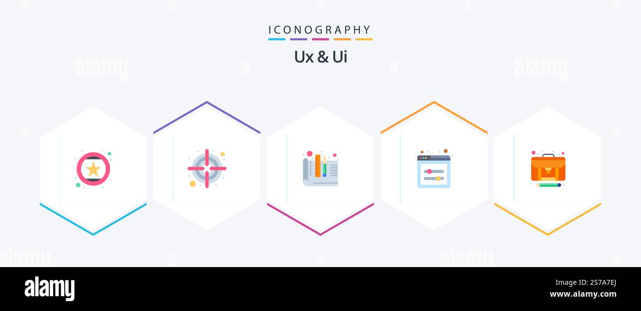 Ux And Ui 25 Flat icon pack including creator. article. creative. user interface design ...