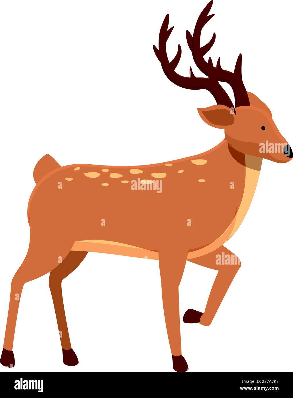 Looking male icon cartoon vector. Deer animal. Mammal wildlife. Looking ...