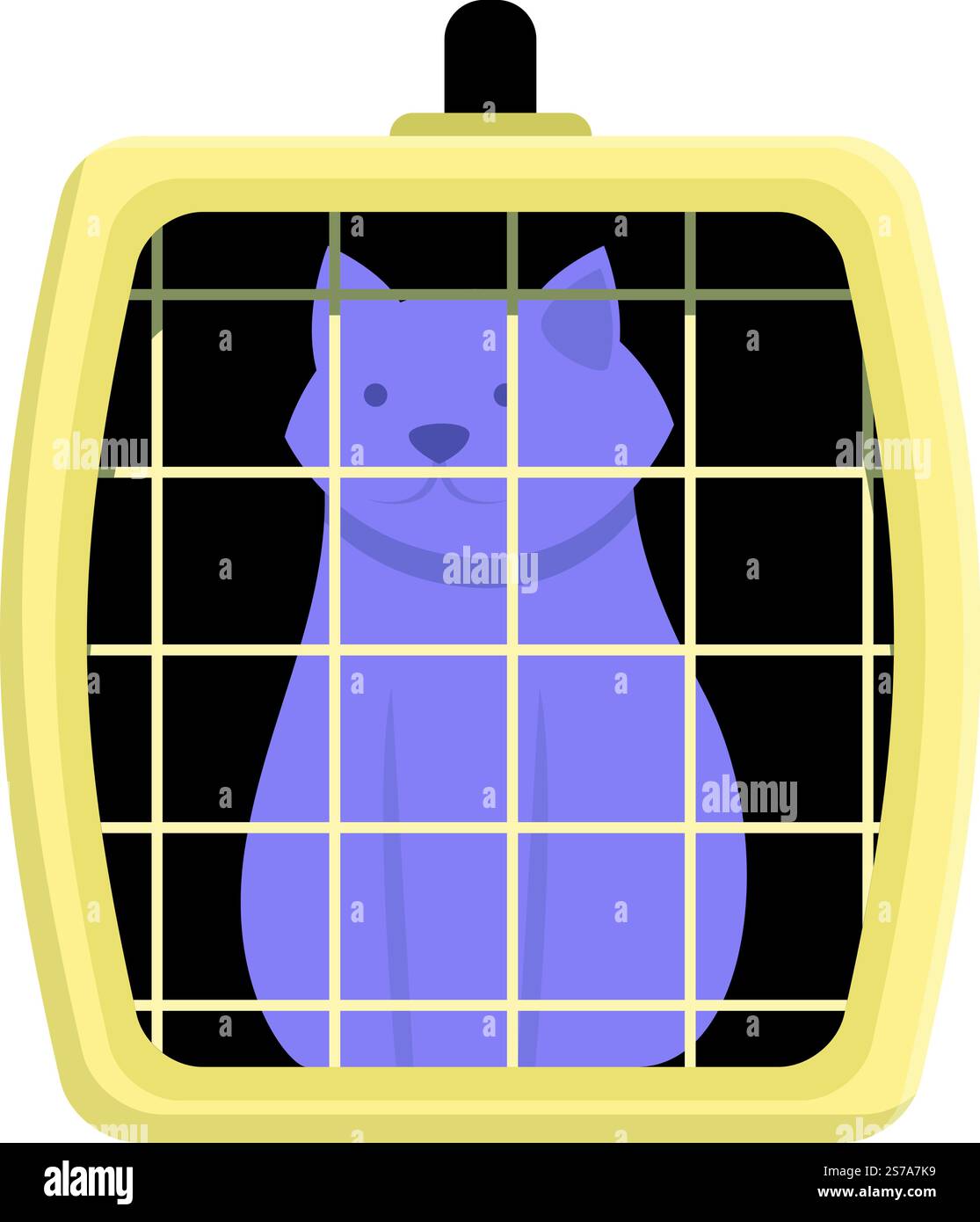 Cute cat box icon cartoon vector. Pet cage. Food crate. Cute cat box ...