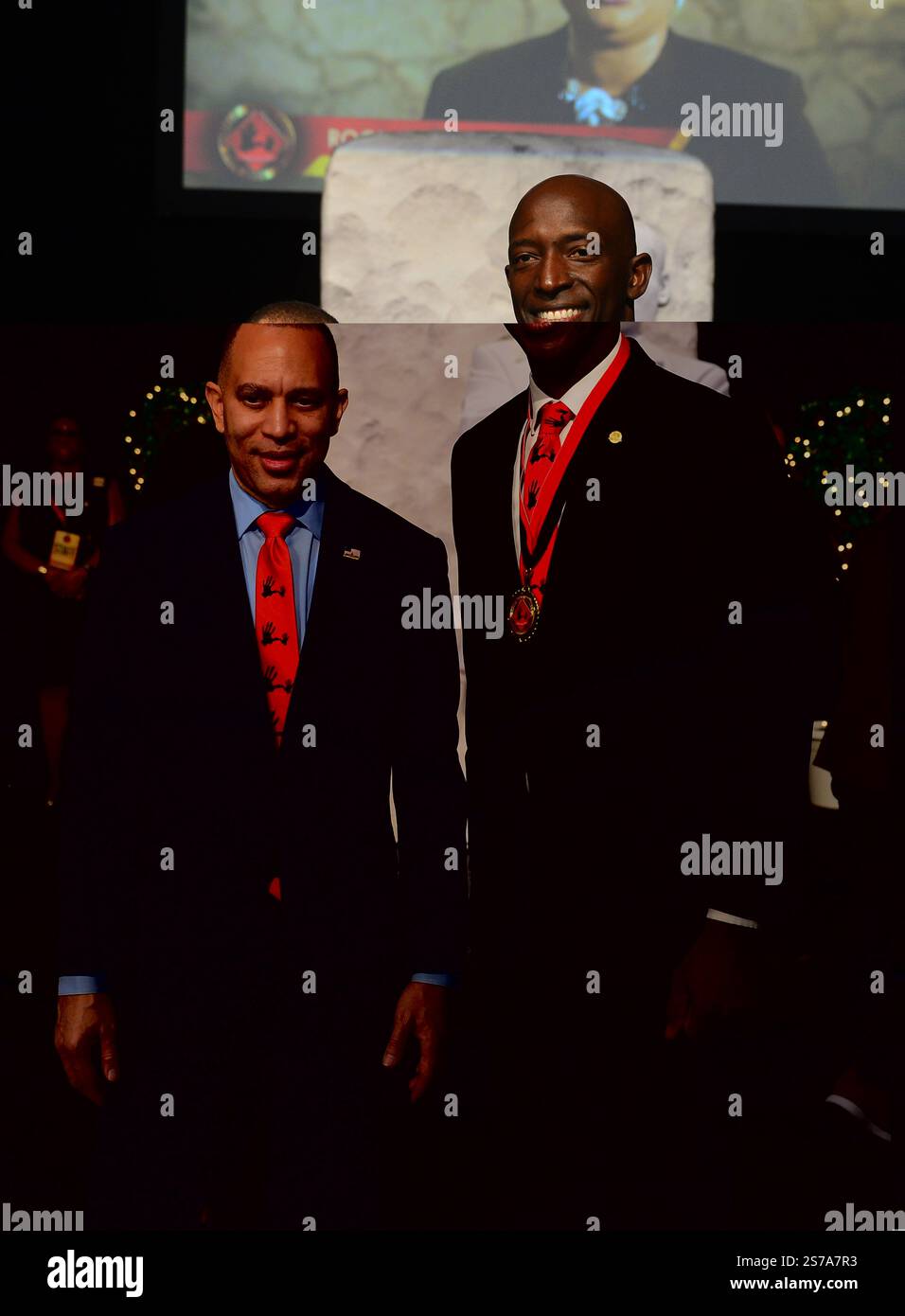 Miami Beach, Florida, USA. 18th Jan, 2025. House Democratic leader Rep ...