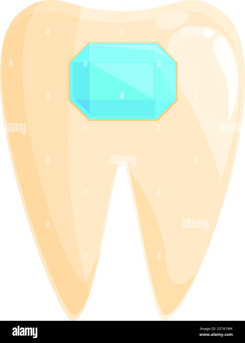 Tooth gemstone icon cartoon vector. Gem stone. Care smile. Tooth ...