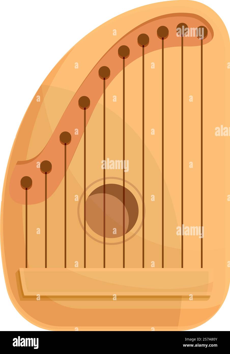 String gusli icon cartoon vector. Kantele music. Folk harp. String ...