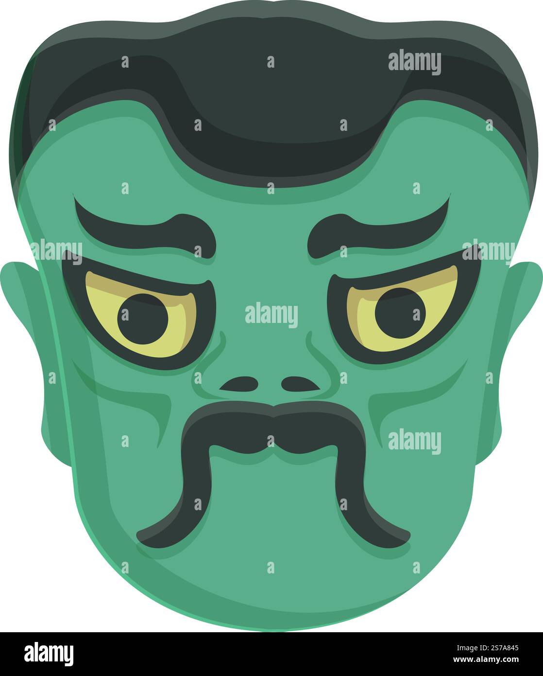 Scary mask icon cartoon vector. Japan face. Monster festival. Scary ...