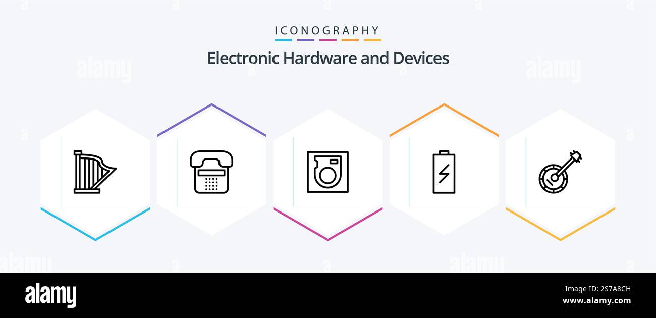 Devices 25 Line icon pack including electricity. charging. device ...