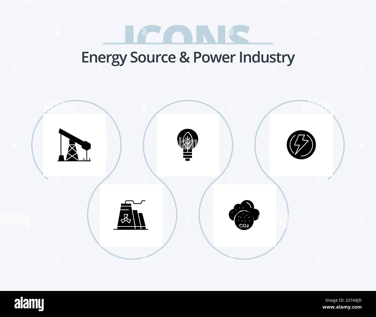 Energy Source And Power Industry Glyph Icon Pack 5 Icon Design. voltage ...