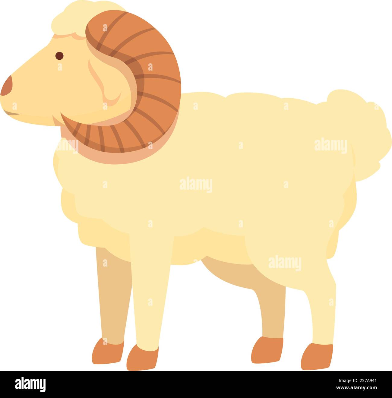 Wild ram icon cartoon vector. Goat animal. Zodiac badge. Wild ram icon ...