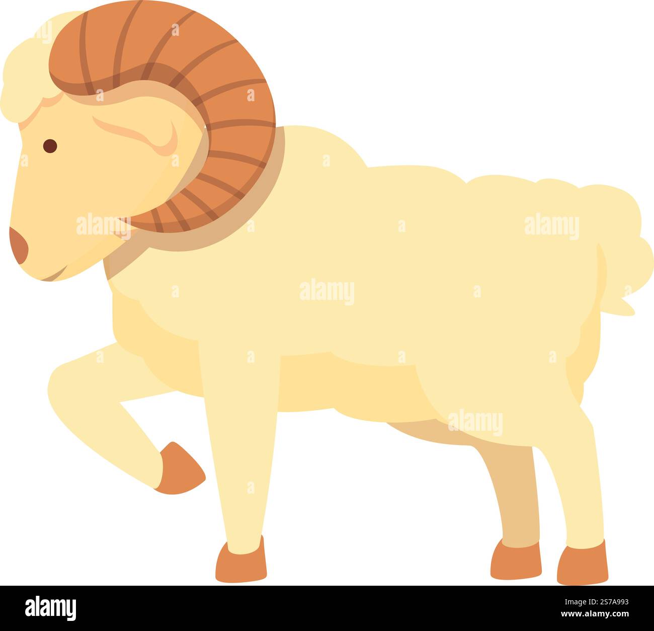 Bad ram icon cartoon vector. Animal lamb. Mammal game. Bad ram icon ...