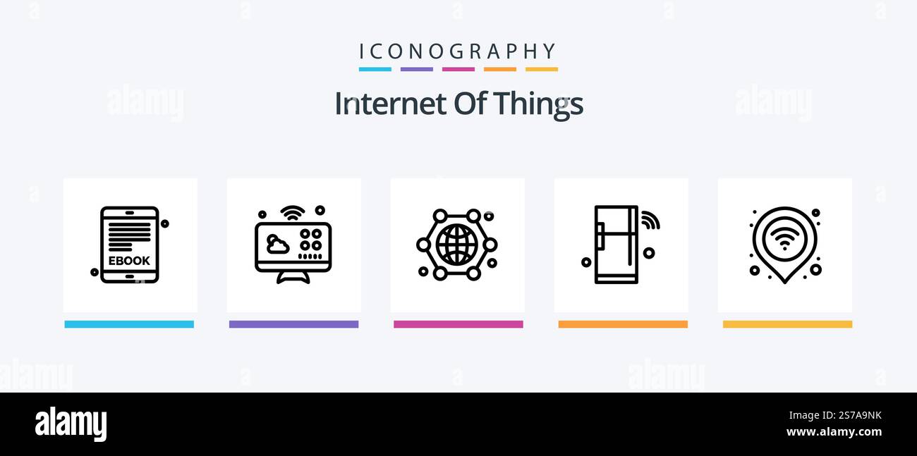 Internet Of Things Line 5 Icon Pack Including internet of things ...