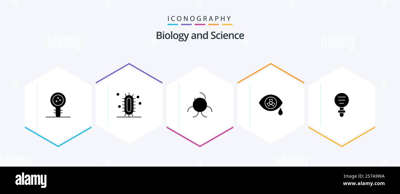 Biology 25 Glyph icon pack including experiment. biology. science ...