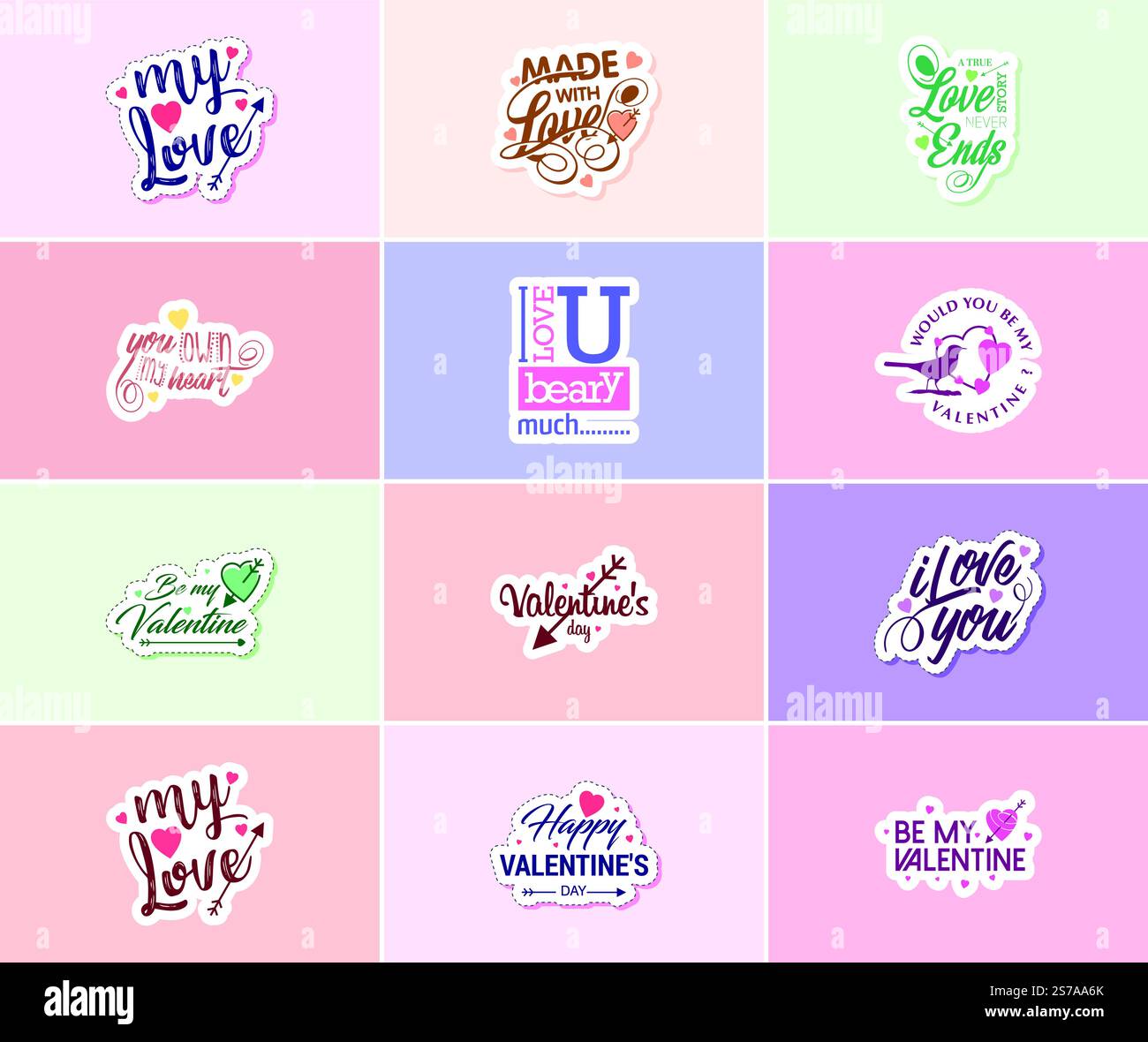 Valentine’s Day: A Time for Love and Stunning Visual Stickers Stock ...