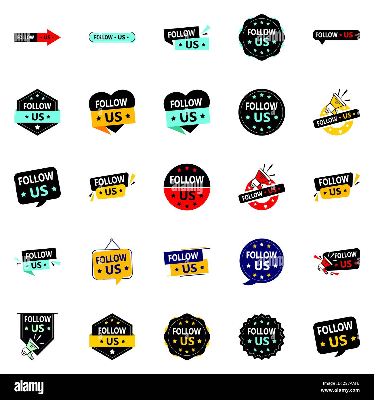 25 Follow-Boosting Follow Us Graphic Elements for LinkedIn and ...