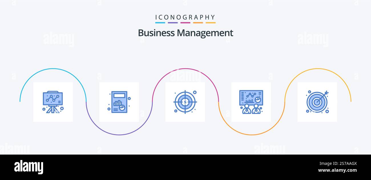 Business Management Blue 5 Icon Pack Including . business. business ...