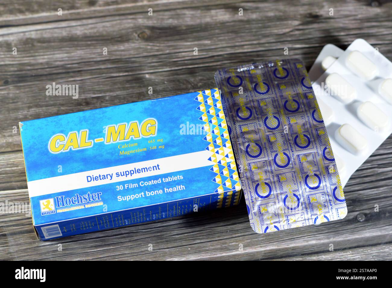 Cairo, Egypt, January 2 2025: CAL-MAG tablets by Hochster, Used to ...