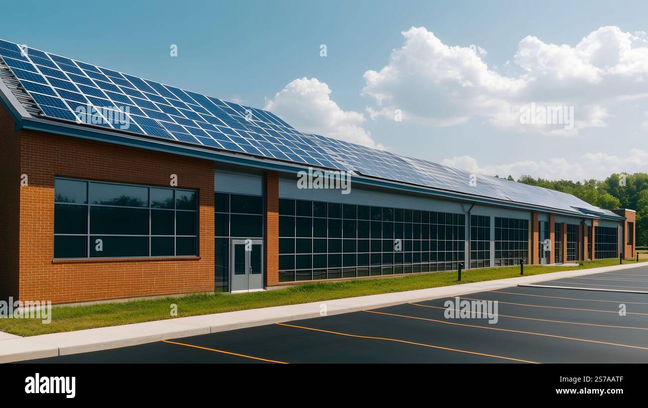 Bright and Sustainable School Building with Innovative Solar Panels ...