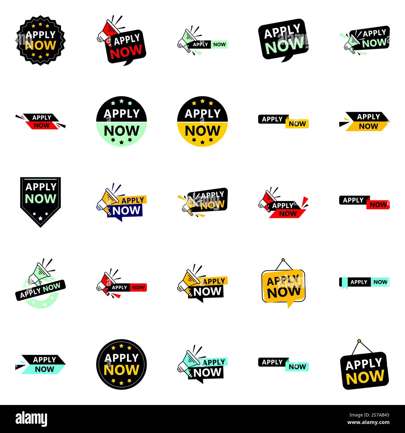 Get More Applications with Our Pack of 25 Apply Now Banners Stock ...