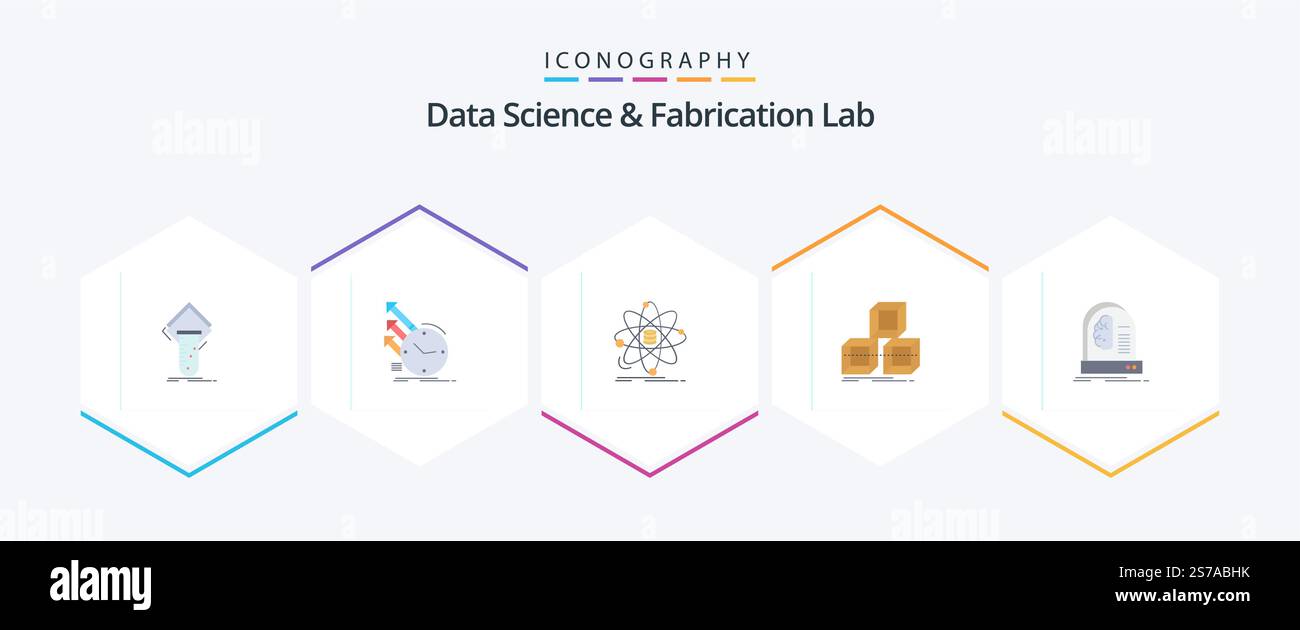 Data Science And Fabrication Lab 25 Flat icon pack including stackd ...