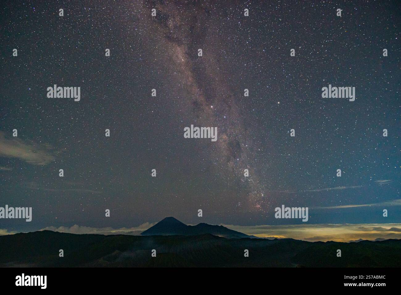 Time lapse The Milky Way spins over Mount Bromo volcanoes. The Milky ...
