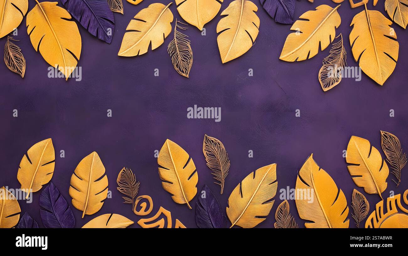 Versace-Inspired Exotic Elegance with Golden Feathers and Intricate ...