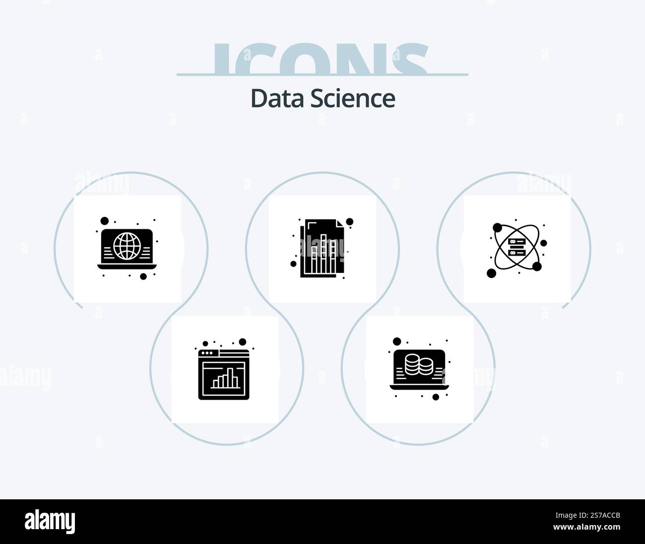 Data Science Glyph Icon Pack 5 Icon Design. rack. graph. connect ...