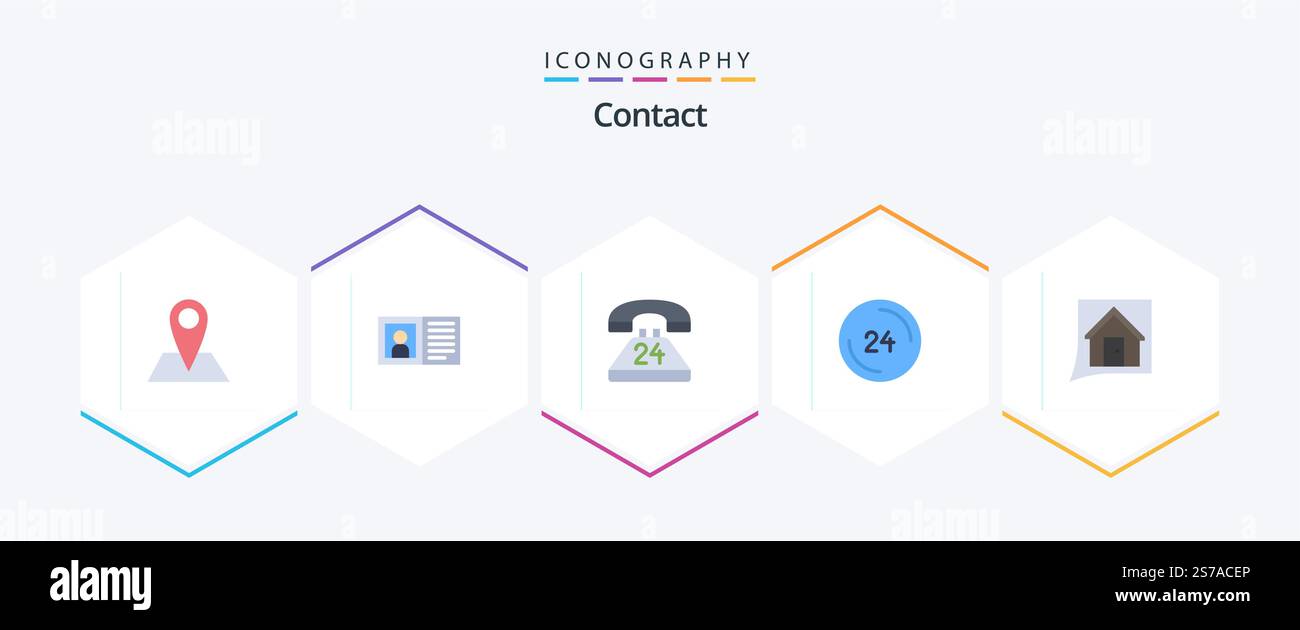 Contact 25 Flat icon pack including contact. call. information. anytime ...