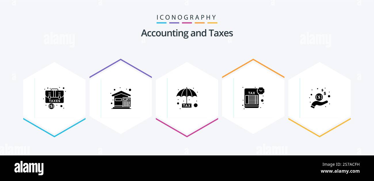 Taxes 25 Glyph icon pack including tax return. schedule. expenses ...