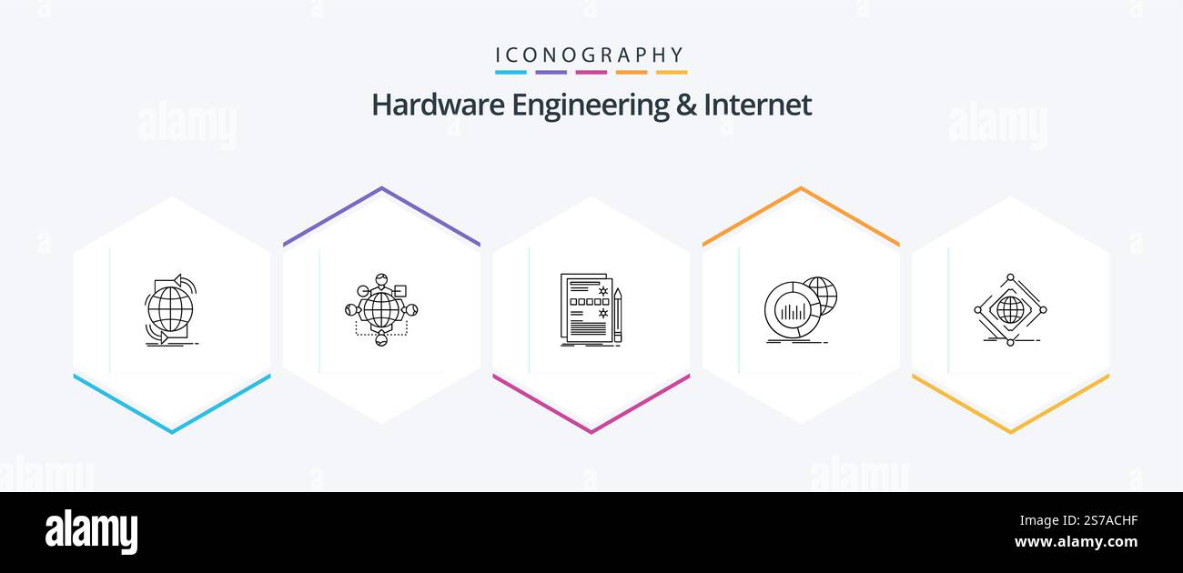 Hardware Engineering And Internet 25 Line icon pack including data. big ...