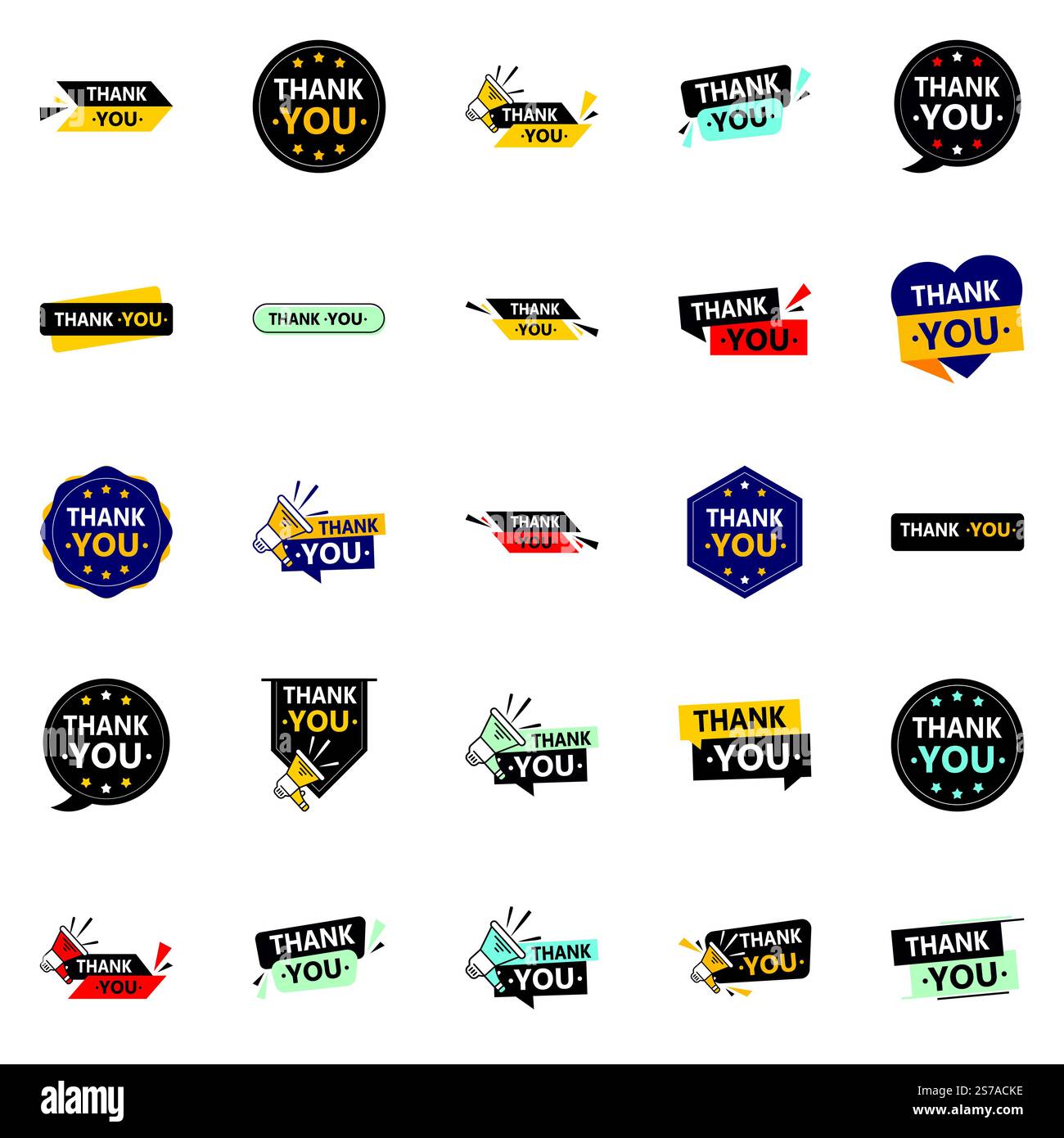 Thank You 25 Unique Vector Designs to Convey Your Appreciation Stock Vector Image & Art - Alamy