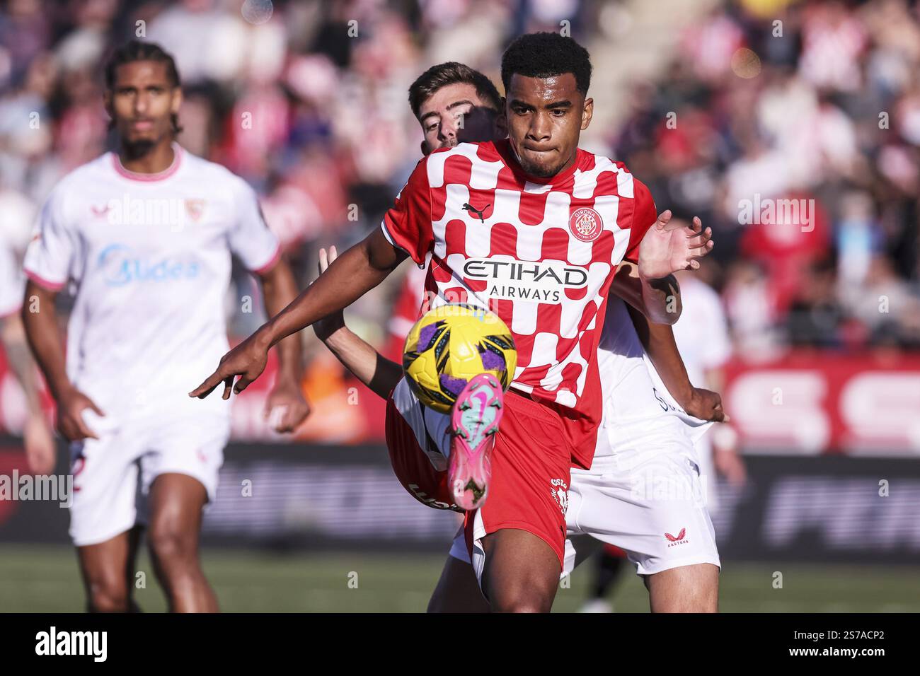 Jhon Solis of Girona during the Spanish championship La Liga football ...
