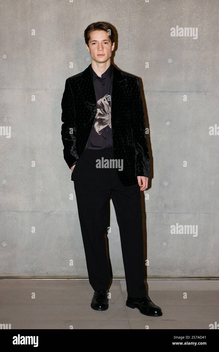 Milan, Italy. 18th Jan, 2025. Elia Nuzzolo poses before the Emporio ...