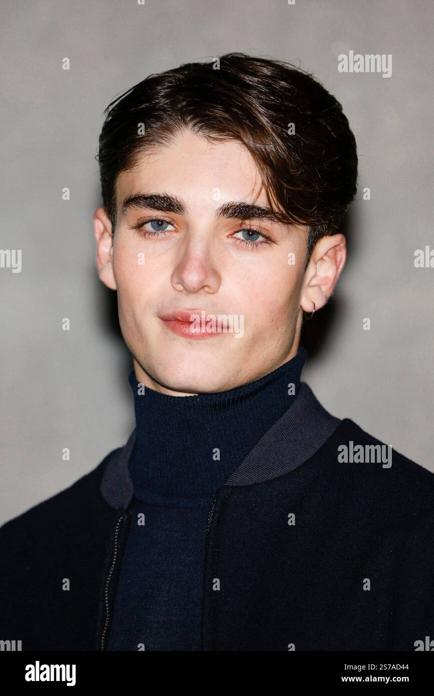 Milan, Italy. 18th Jan, 2025. Andrea Arru poses before the Emporio ...