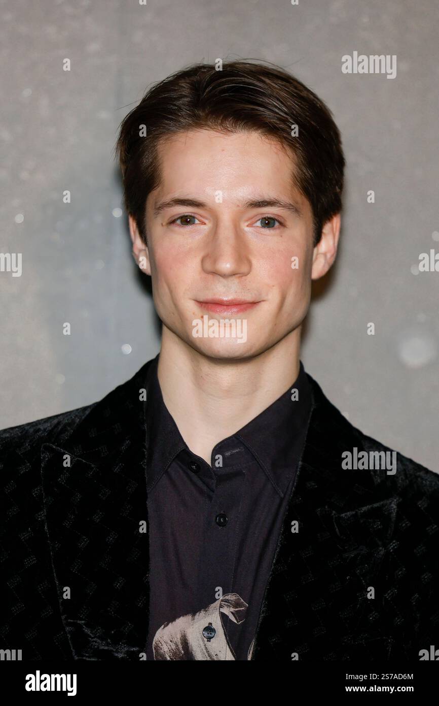 Milan, Italy. 18th Jan, 2025. Elia Nuzzolo poses before the Emporio ...