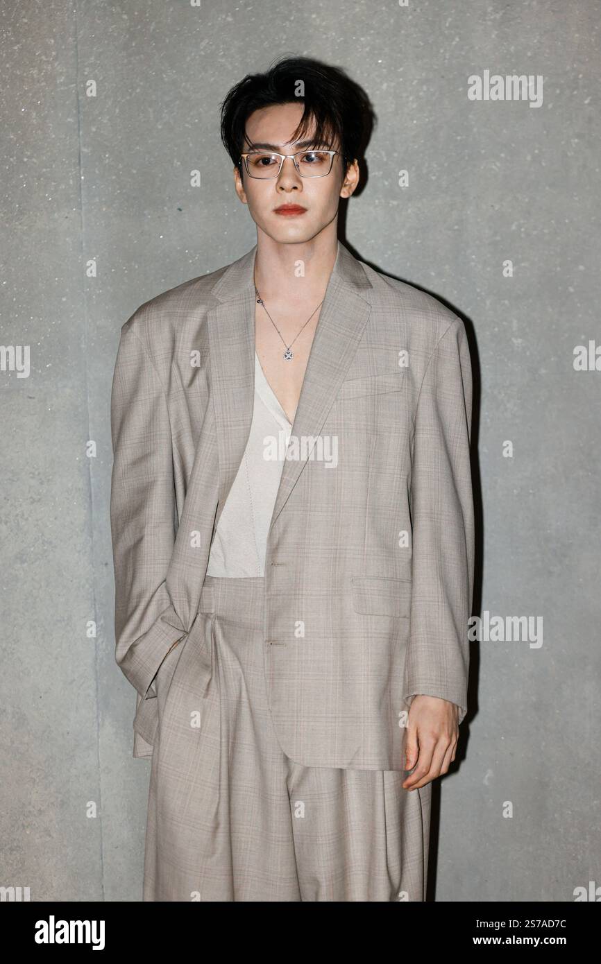 Milan, Italy. 18th Jan, 2025. Joseph Zeng poses before the Emporio ...