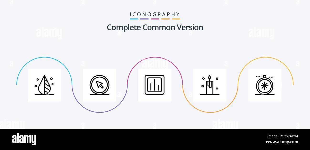 Complete Common Version Line 5 Icon Pack Including light. christmas ...