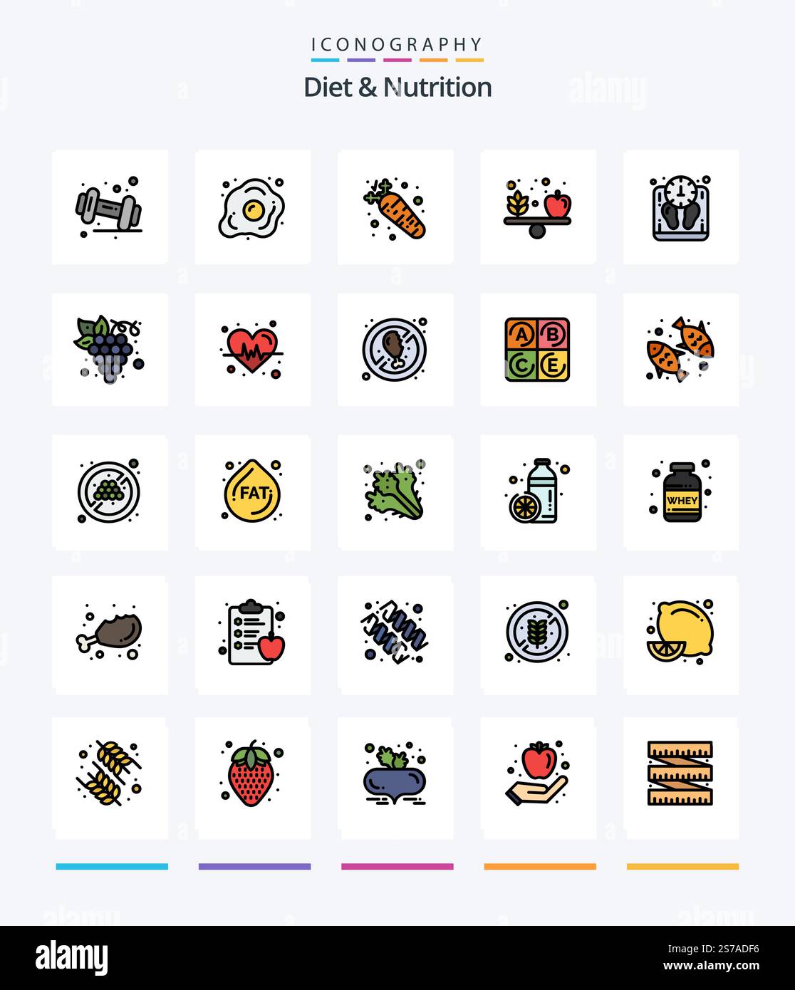 Creative Diet And Nutrition 25 Line FIlled icon pack Such As diet ...
