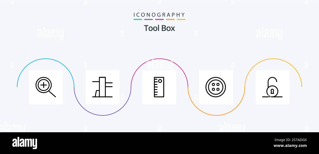 Tools Line 5 Icon Pack Including . unlocked Stock Vector Image & Art ...