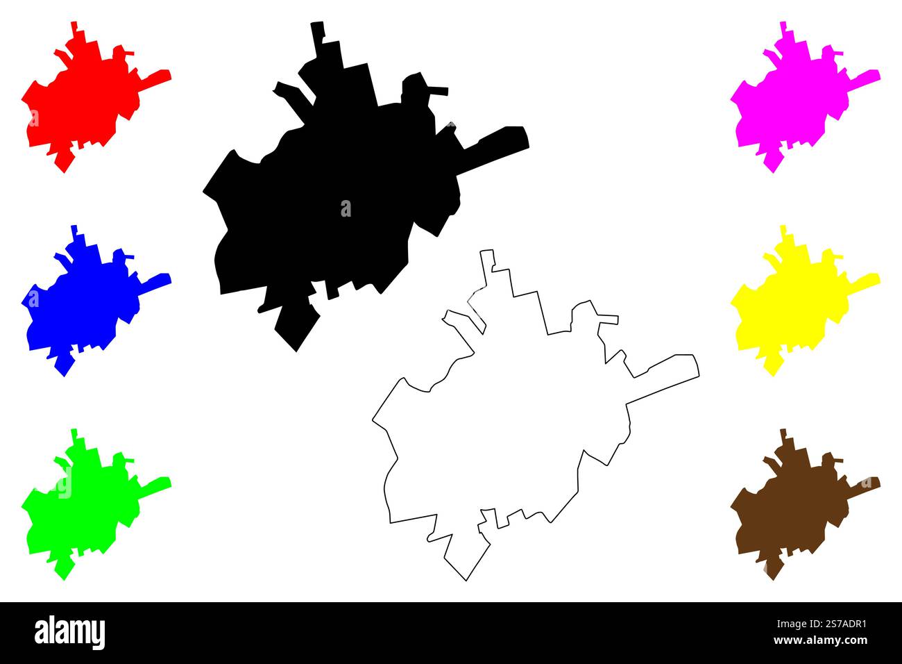 Lages city (Federative Republic of Brazil, Santa Catarina state) map ...