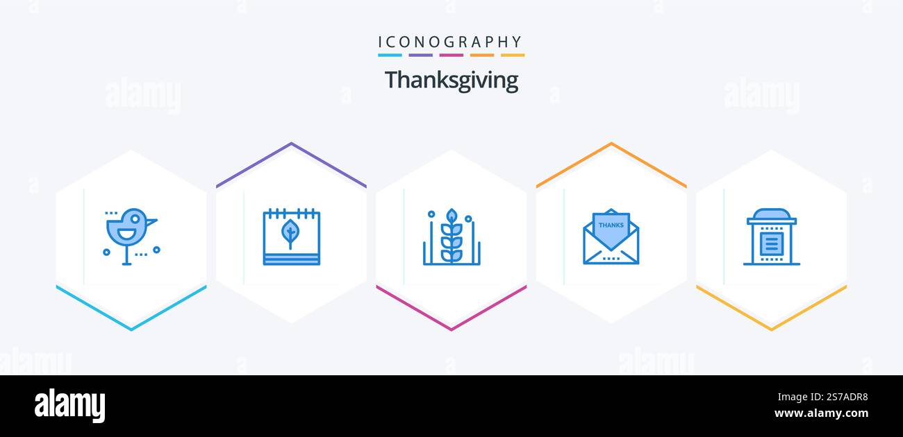 Thanksgiving 25 Blue icon pack including thanks. letter. season ...
