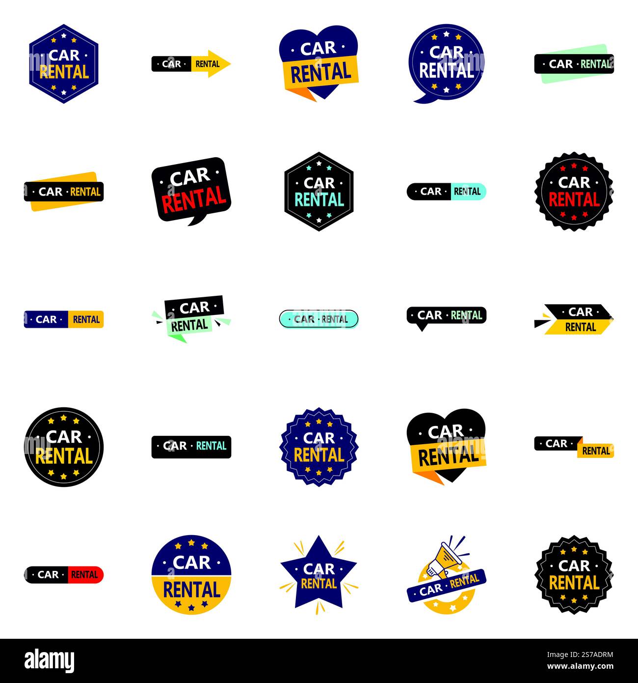 Car Rental 25 Versatile vector images for a new brand direction Stock ...