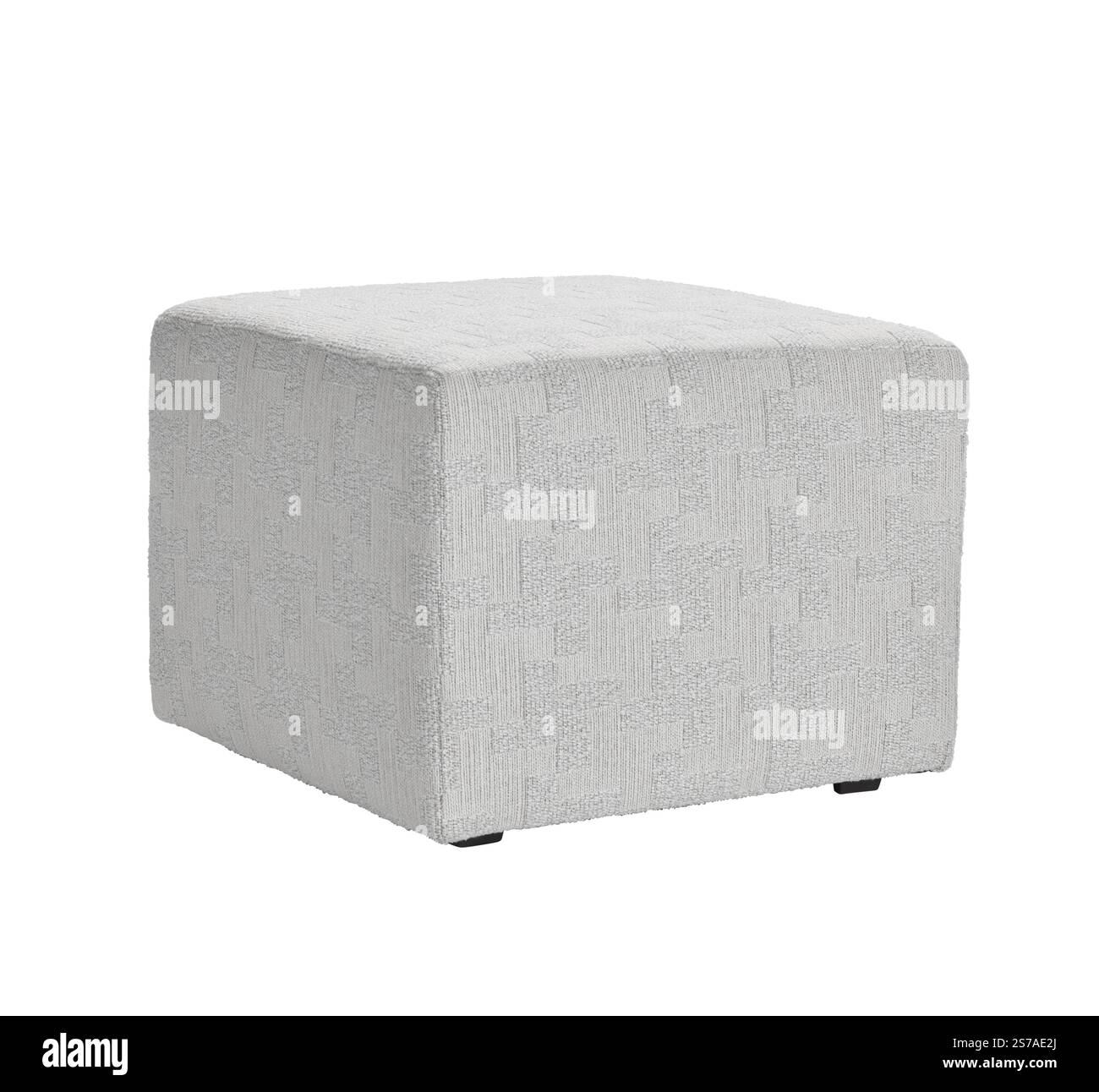 fabric stools ottoman couch with wooden legs + clipping path. The ...