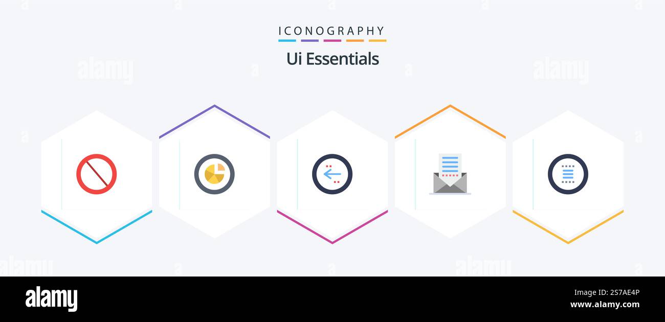 Ui Essentials 25 Flat icon pack including envelope. communication. pie ...