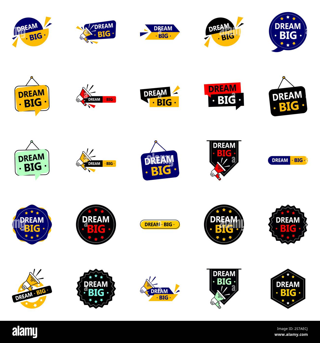 25 Fresh Vector Elements for a mindset of success Dream Big Stock ...