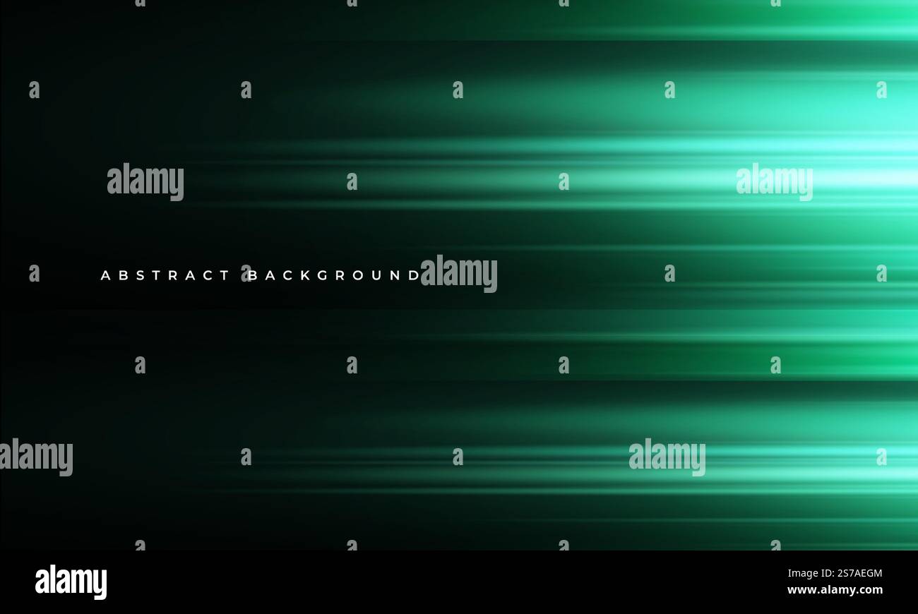 Black and green modern abstract background with green glowing movement ...