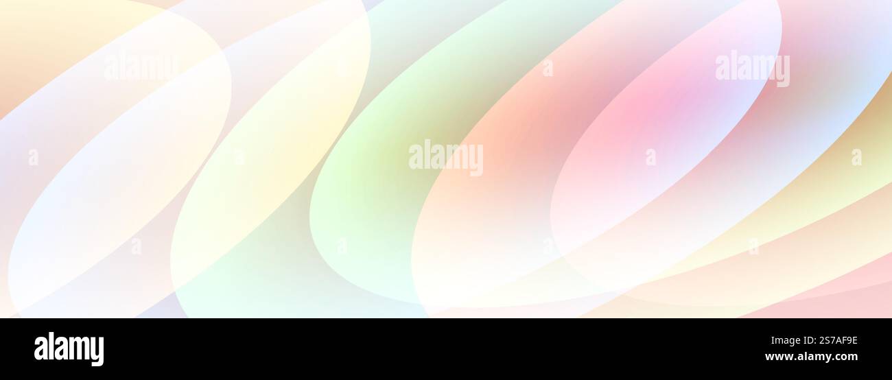 Colorful abstract design featuring smooth overlapping shapes and a soft pastel palette in a ...