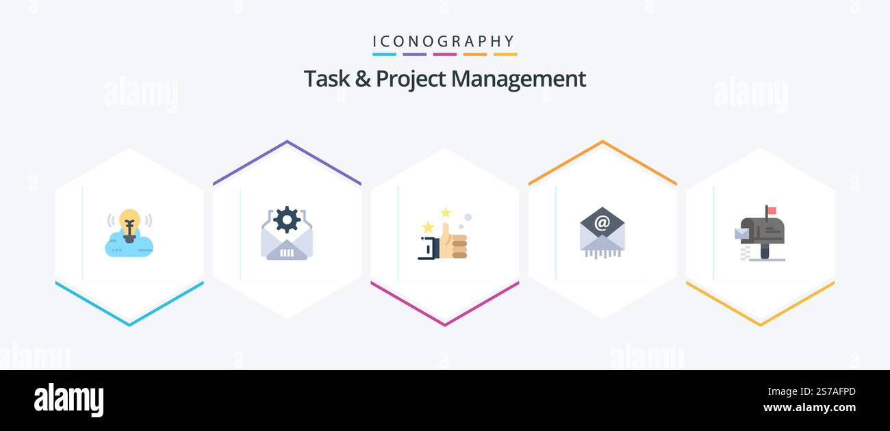 Task And Project Management 25 Flat icon pack including message. mail ...