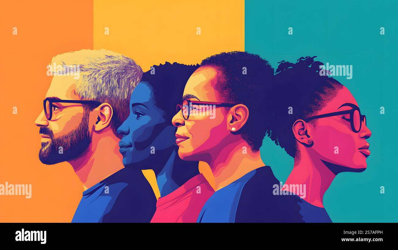 Diverse group of residents benefiting from inclusive district policies ...